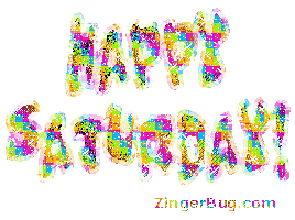 Happy Saturday Pastel Glitter Glitter Graphic, Greeting, Comment, Meme ...