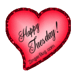 Happy Tuesday Red Heart Glitter Graphic Glitter Graphic, Greeting ...