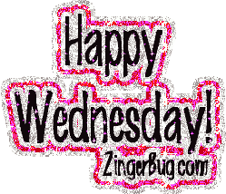 Happy Wednesday Pink Glitter Glitter Graphic, Greeting, Comment, Meme ...