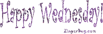 Happy Wednesday Purple Glitter Glitter Graphic, Greeting, Comment, Meme ...