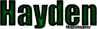 Hayden Green Glitter Name Glitter Graphic, Greeting, Comment, Meme or GIF