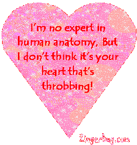 Heart throb Joke Glitter Graphic, Greeting, Comment, Meme or GIF
