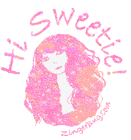 Hi Sweetie Pretty Face Pink Glitter Graphic, Greeting, Comment, Meme or GIF