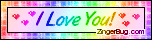 I Love You Rainbow Blinkie Glitter Graphic, Greeting, Comment, Meme or GIF
