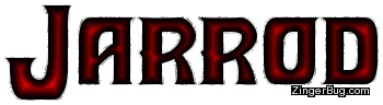 Jarrod Red Glitter Name Glitter Graphic, Greeting, Comment, Meme or GIF