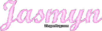 Jasmyn Pink Glitter Name Glitter Graphic, Greeting, Comment, Meme or GIF
