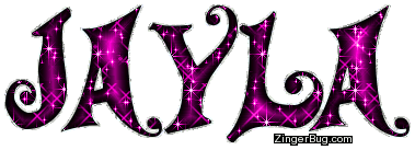 Jayla Pink And Black Glitter Name Glitter Graphic, Greeting, Comment ...