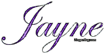 Jayne Purple Glitter Name Glitter Graphic, Greeting, Comment, Meme or GIF