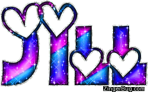 Jill Pink And Blue Glitter Name Glitter Graphic, Greeting, Comment ...