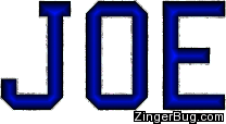 Joe Blue Glitter Name Glitter Graphic, Greeting, Comment, Meme or GIF
