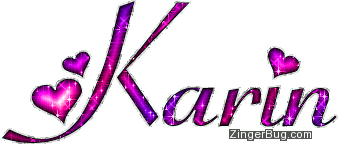 Karin Pink And Purple Glitter Name Glitter Graphic, Greeting, Comment ...