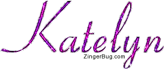 Katelyn Pink Glitter Name Text Glitter Graphic, Greeting, Comment, Meme ...