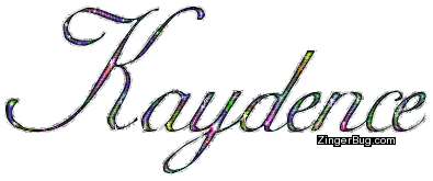 Kaydence Multi Colored Glitter Name Glitter Graphic, Greeting, Comment ...