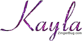 Kayla Pink Glitter Name Text Glitter Graphic, Greeting, Comment, Meme ...