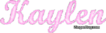 Kaylen Pink Glitter Name Glitter Graphic, Greeting, Comment, Meme or GIF