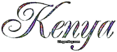 Kenya Multi Colored Glitter Name Glitter Graphic, Greeting, Comment ...
