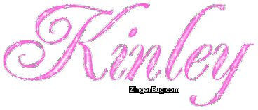 Kinley Pink Glitter Script Name Glitter Graphic, Greeting, Comment ...