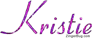 Kristie Pink Glitter Name Text Glitter Graphic Comment