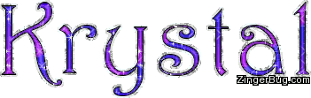 Krystal Purple Glitter Name Glitter Graphic, Greeting, Comment, Meme or GIF