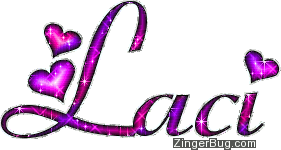 Laci Pink And Purple Glitter Name Glitter Graphic, Greeting, Comment ...