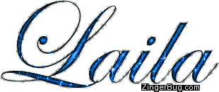 Laila Blue Glitter Name Glitter Graphic, Greeting, Comment, Meme or GIF