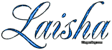 Laisha Blue Glitter Name Glitter Graphic, Greeting, Comment, Meme or GIF