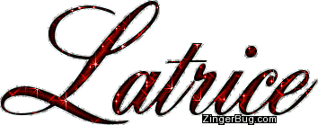 Latrice Red Glitter Name Glitter Graphic, Greeting, Comment, Meme or GIF