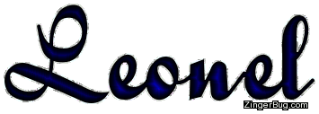 Leonel Blue Glitter Name Glitter Graphic, Greeting, Comment, Meme or GIF