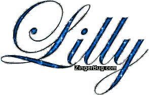 Lilly Blue Glitter Name Glitter Graphic, Greeting, Comment, Meme or GIF