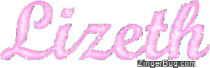 Lizeth Pink Glitter Name Glitter Graphic, Greeting, Comment, Meme or GIF