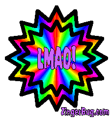 Lmao Rainbow Glitter Graphic, Greeting, Comment, Meme or GIF