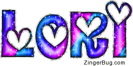 Lori Pink And Blue Glitter Name Glitter Graphic, Greeting, Comment ...