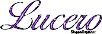 Lucero Purple Glitter Name Glitter Graphic, Greeting, Comment, Meme or GIF