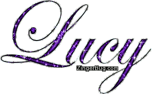 Lucy Purple Glitter Name Glitter Graphic, Greeting, Comment, Meme or GIF