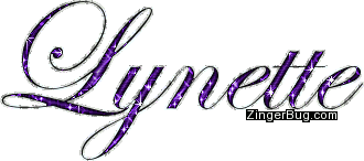 Lynette Purple Glitter Name Glitter Graphic, Greeting, Comment, Meme or GIF
