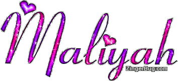 Maliyah Pink And Purple Glitter Name Glitter Graphic, Greeting, Comment ...