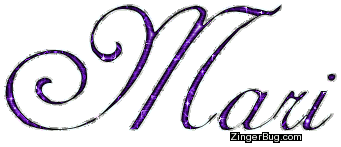 Mari Purple Glitter Name Glitter Graphic, Greeting, Comment, Meme or GIF