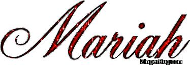 Mariah Red Glitter Name Glitter Graphic, Greeting, Comment, Meme or GIF