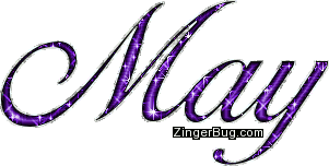 May Purple Glitter Name Glitter Graphic, Greeting, Comment, Meme or GIF