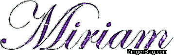 Miriam Purple Glitter Name Glitter Graphic, Greeting, Comment, Meme or GIF