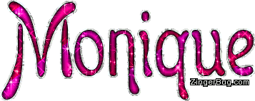 Monique Cherry Red Glitter Name Glitter Graphic, Greeting, Comment ...