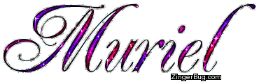 Muriel Red And Purple Glitter Name Glitter Graphic, Greeting, Comment ...