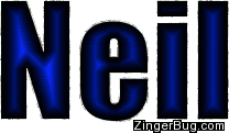 Neil Blue Glitter Name Glitter Graphic, Greeting, Comment, Meme or GIF