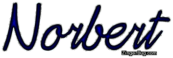 Norbert Blue Glitter Name Glitter Graphic, Greeting, Comment, Meme or GIF