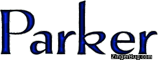 Parker Blue Glitter Name Glitter Graphic, Greeting, Comment, Meme or GIF