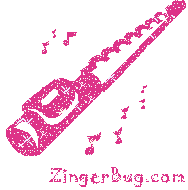 Pink Flute Glitter Graphic Glitter Graphic, Greeting, Comment, Meme or GIF