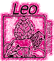 Pink Leo Glitter Graphic Glitter Graphic, Greeting, Comment, Meme or GIF
