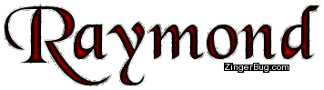 Raymond Red Glitter Name Glitter Graphic, Greeting, Comment, Meme or GIF