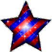 Red And Blue Glitter Star With Silver Border Glitter Graphic, Greeting ...