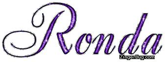 Ronda Purple Glitter Name Glitter Graphic, Greeting, Comment, Meme or GIF